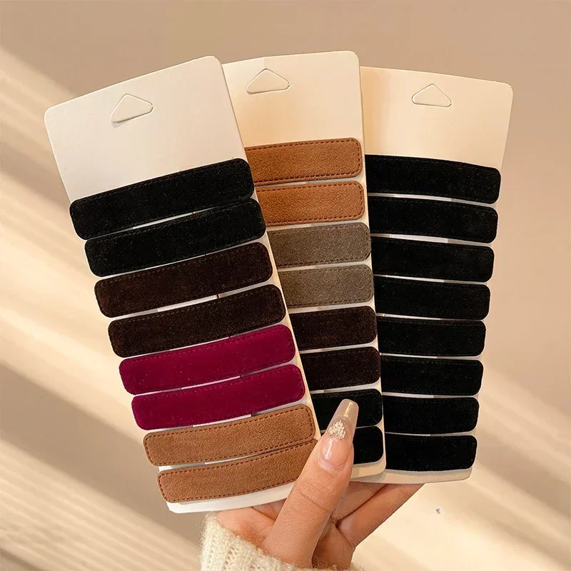 2pc-set-Elegant-Solid-Velvet-BB-Hair-side-Clips-Hairpin-for-Girls-Women ...