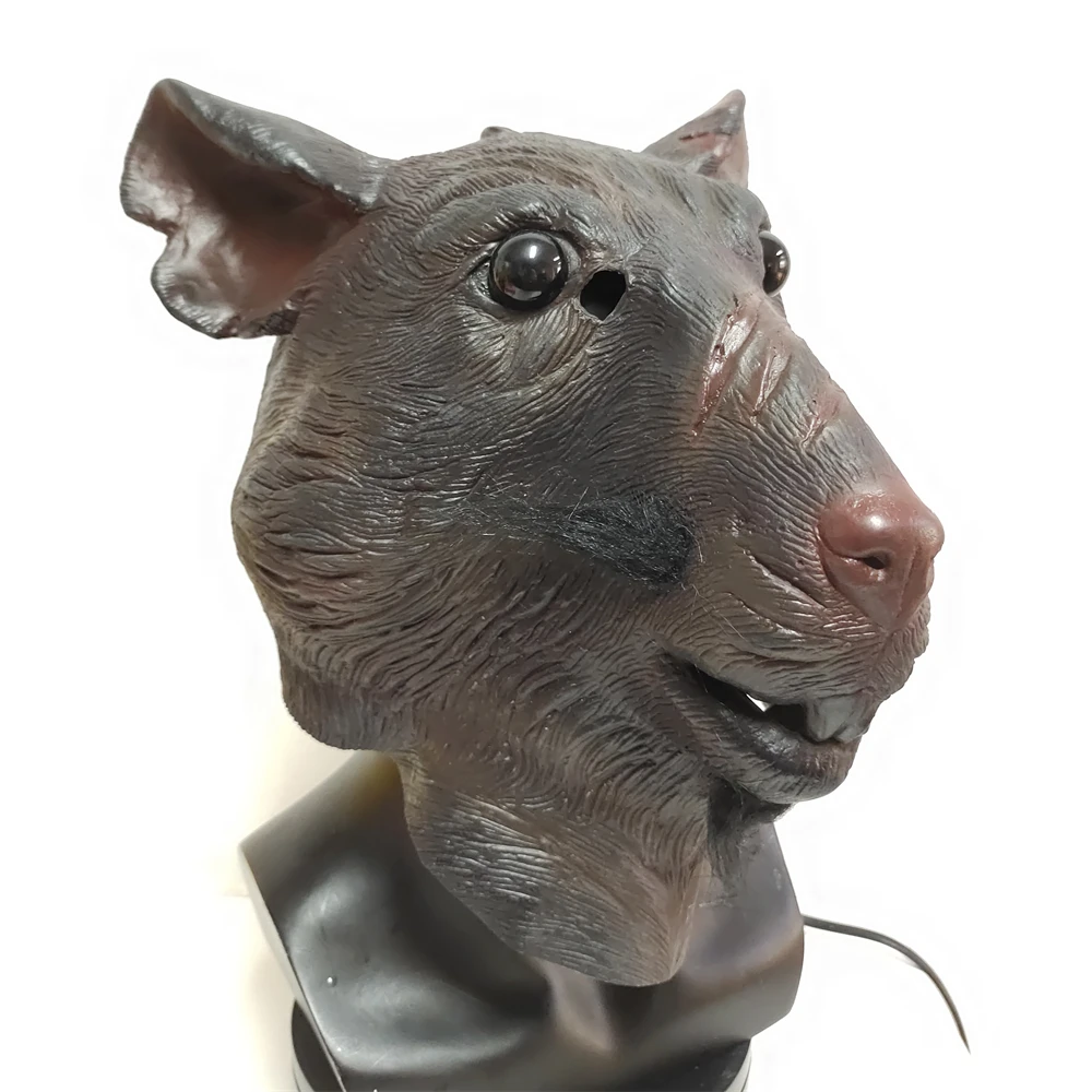 TMNT Master Splinter Mask Rat Cosplay Helmet Full Head Latex Flexible ...