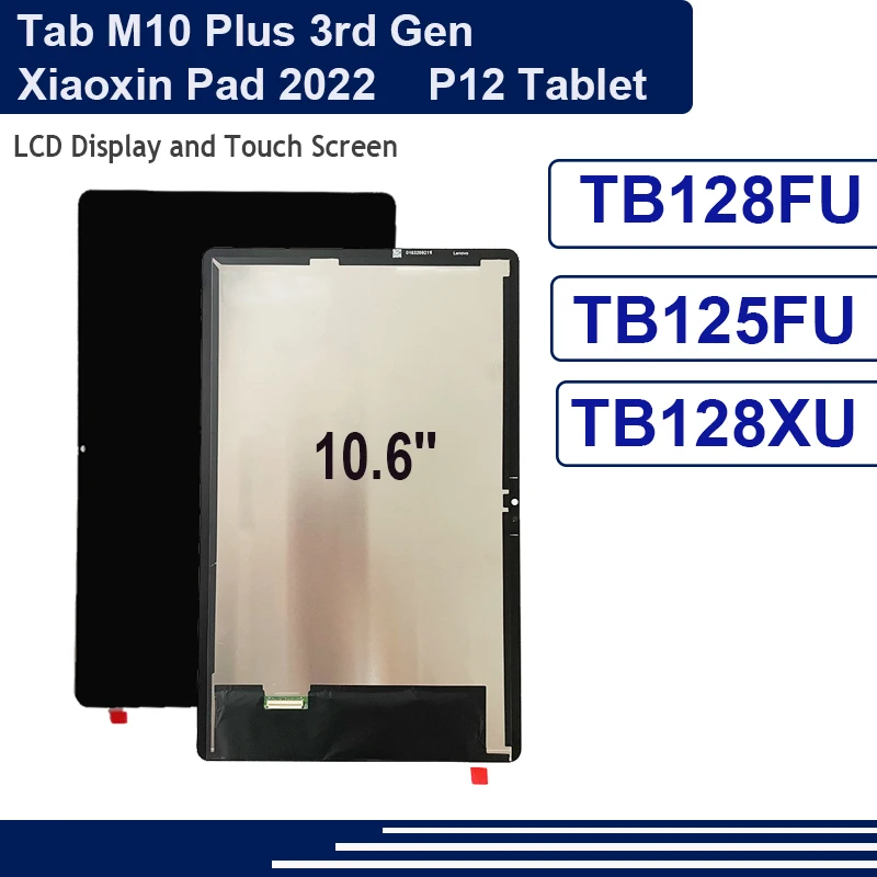 10.6" Tablet LCD For Lenovo Xiaoxin Pad 2022 P12 Tablet TB128FU TB125FU ...