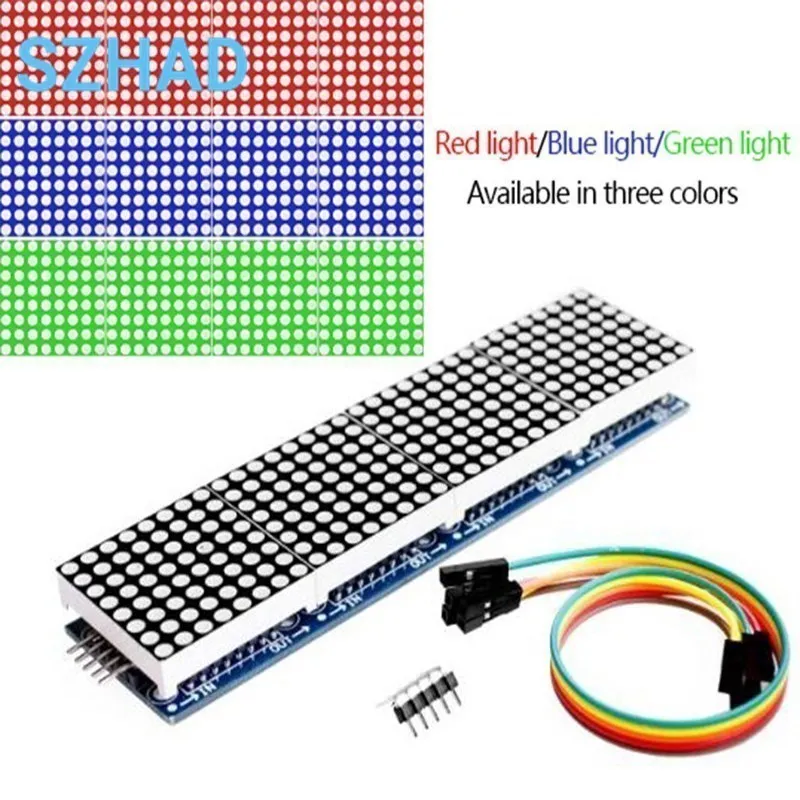 MAX7219-Dot-Matrix-Module-For-Arduino-Microcontroller-4-In-One-Display ...
