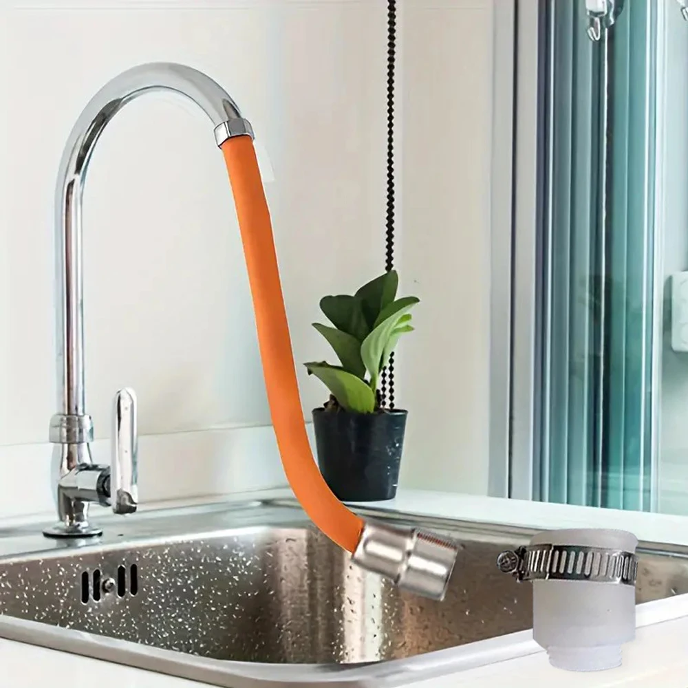 360-Degree-Rotatable-Faucet-Extender-Tube-Kitchen-Bendable-Flexible ...