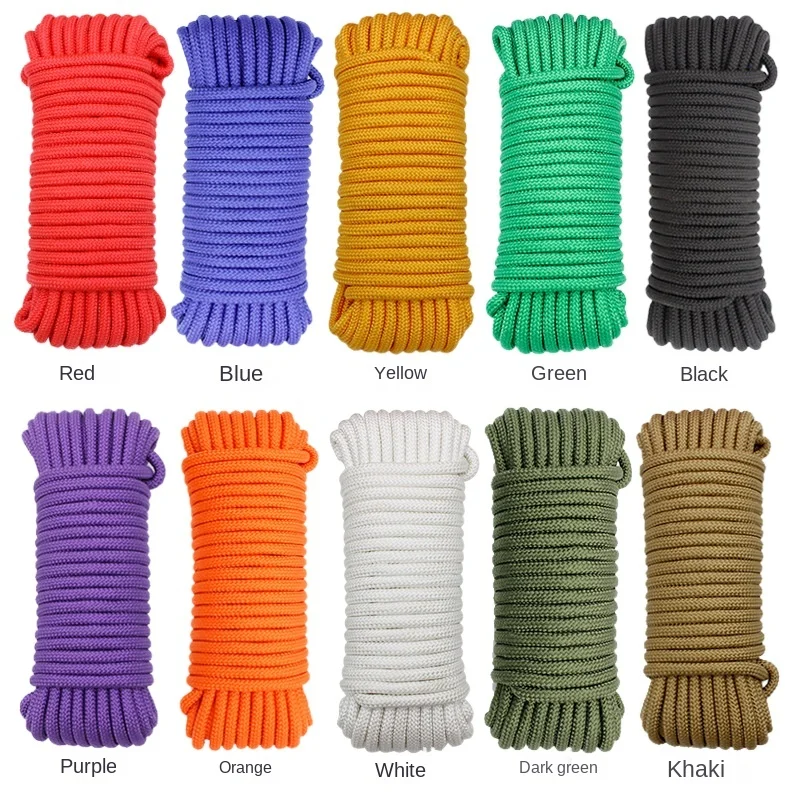 5meter-2mm-10mm-Colorful-braided-rope-tent-binding-rope-drawstring ...