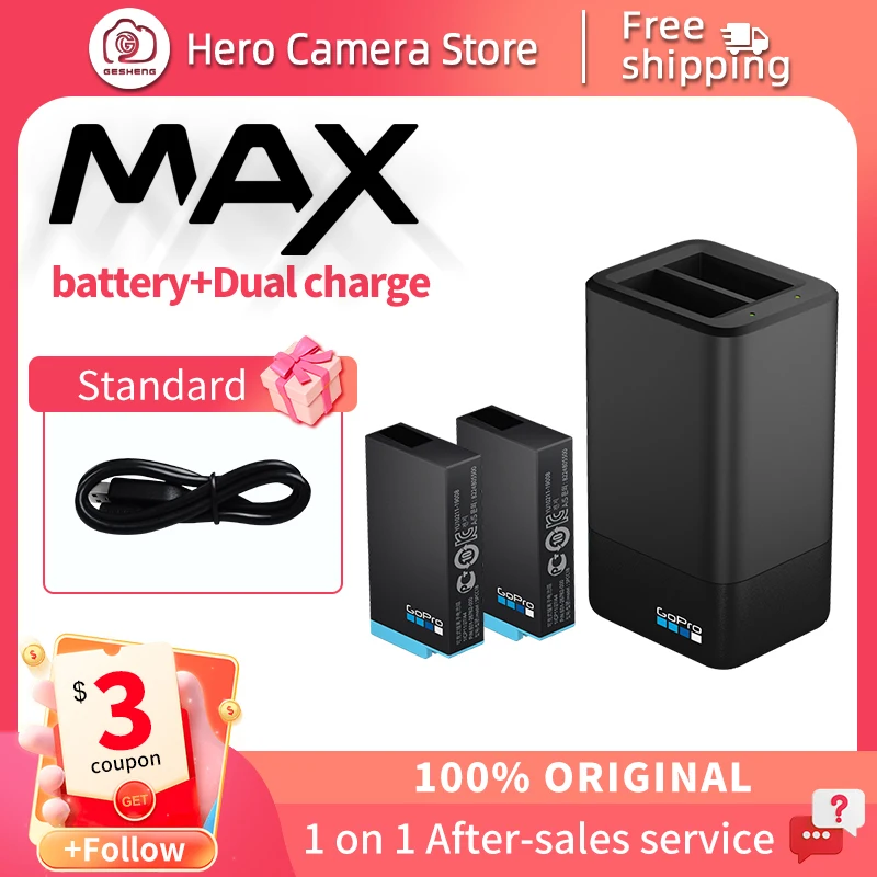 GoPro MAX 360 Action camera battery original accessories dual battery ...