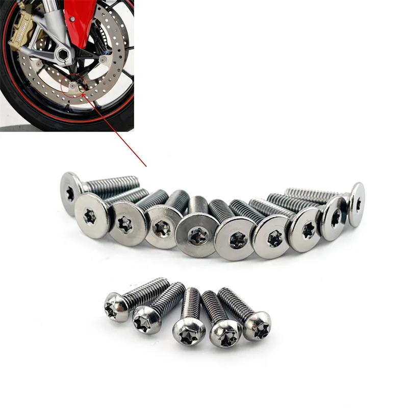 Motorcycle Steel Front Rear Brake disc screws For BMW F650 F750 F700 ...