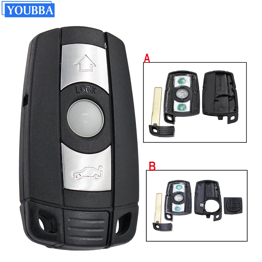 YOUBBA 3Buttons Replacement Remote Car Key Shell Case Fob For BMW 1 3 5 ...