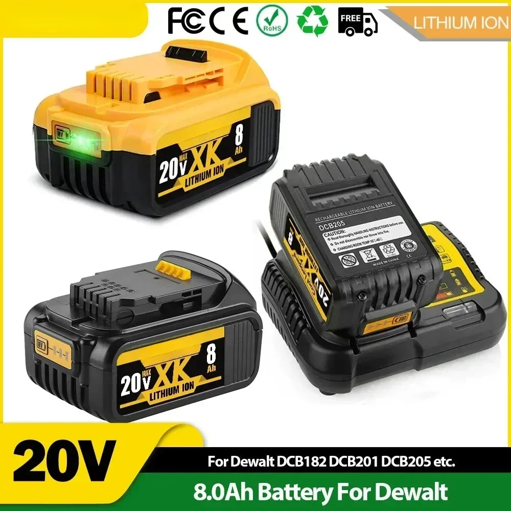Original-DCB200-8-0Ah-Lithium-Replacement-Battery-For-Dewalt-DCB182 ...