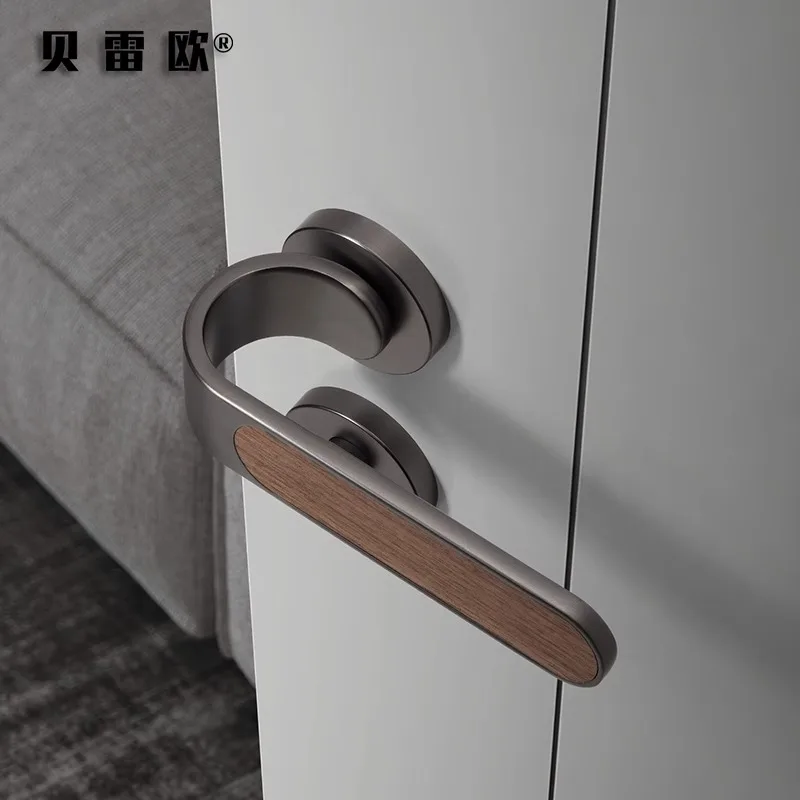 Minimalist-modern-indoor-wood-grain-bedroom-study-lock-solid-wood-room ...