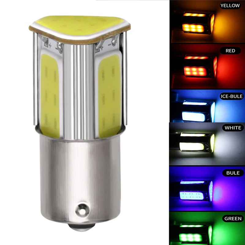 2pcs Led COB Auto Brake Light S25 1156 1157 Car Bulbs Rear Turn Signal ...