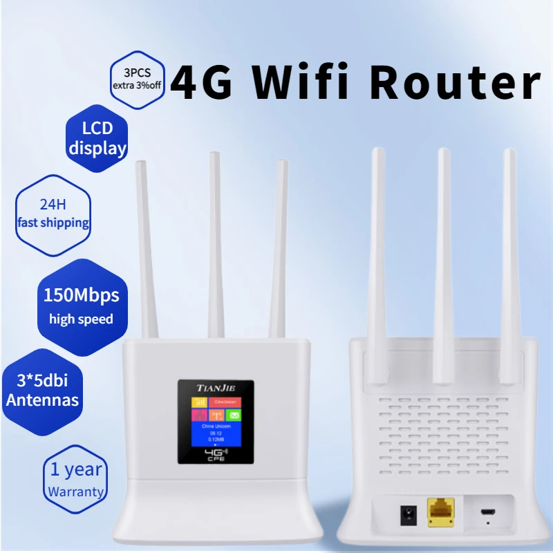 Wireless-4G-Router-Wifi-150Mbps-LTE-CPE-Modem-Unlocked-Networking-Data ...
