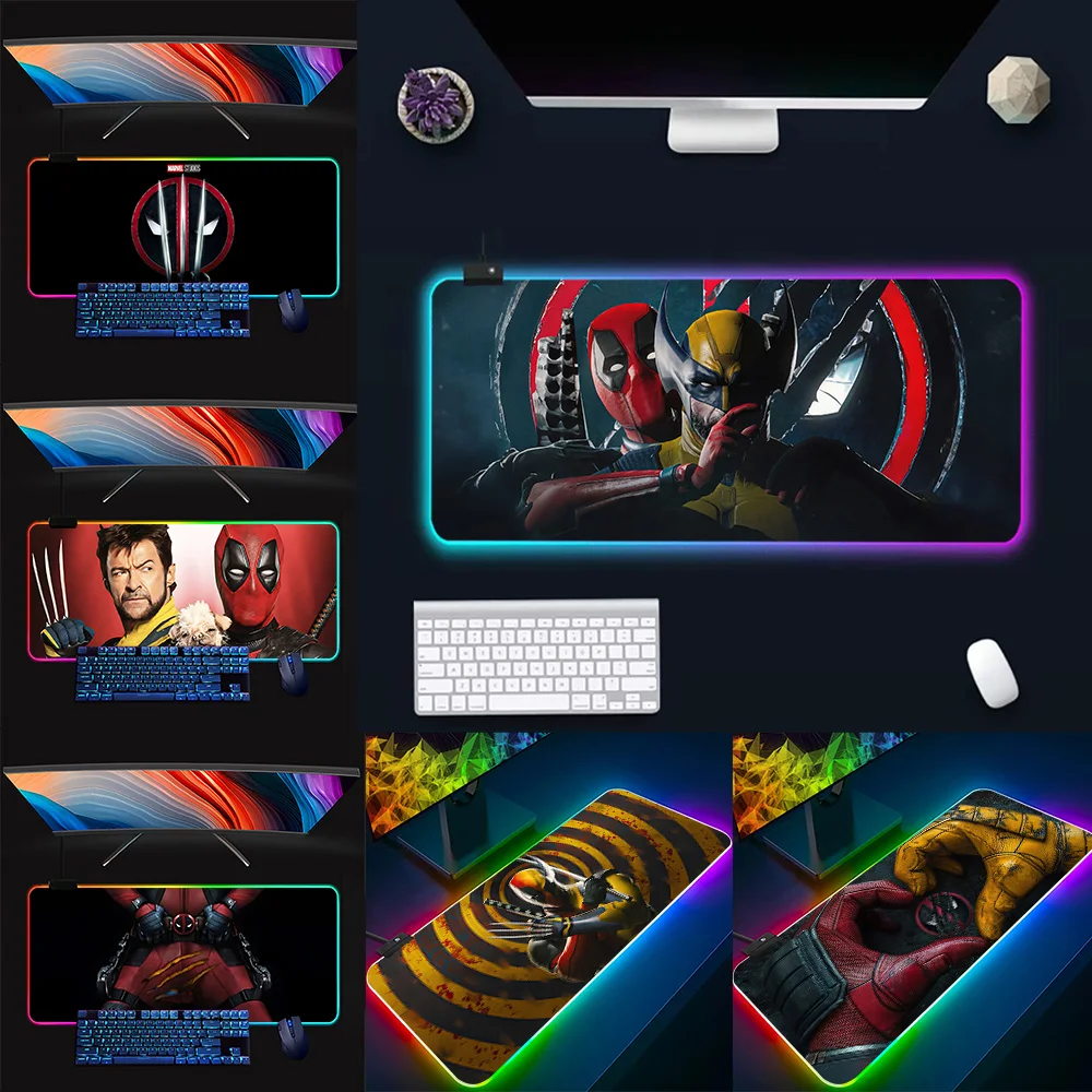 Marvel-Deadpool-and-Wolverine-RGB-Pc-Gamer-Keyboard-Mouse-Pad-Mousepad ...