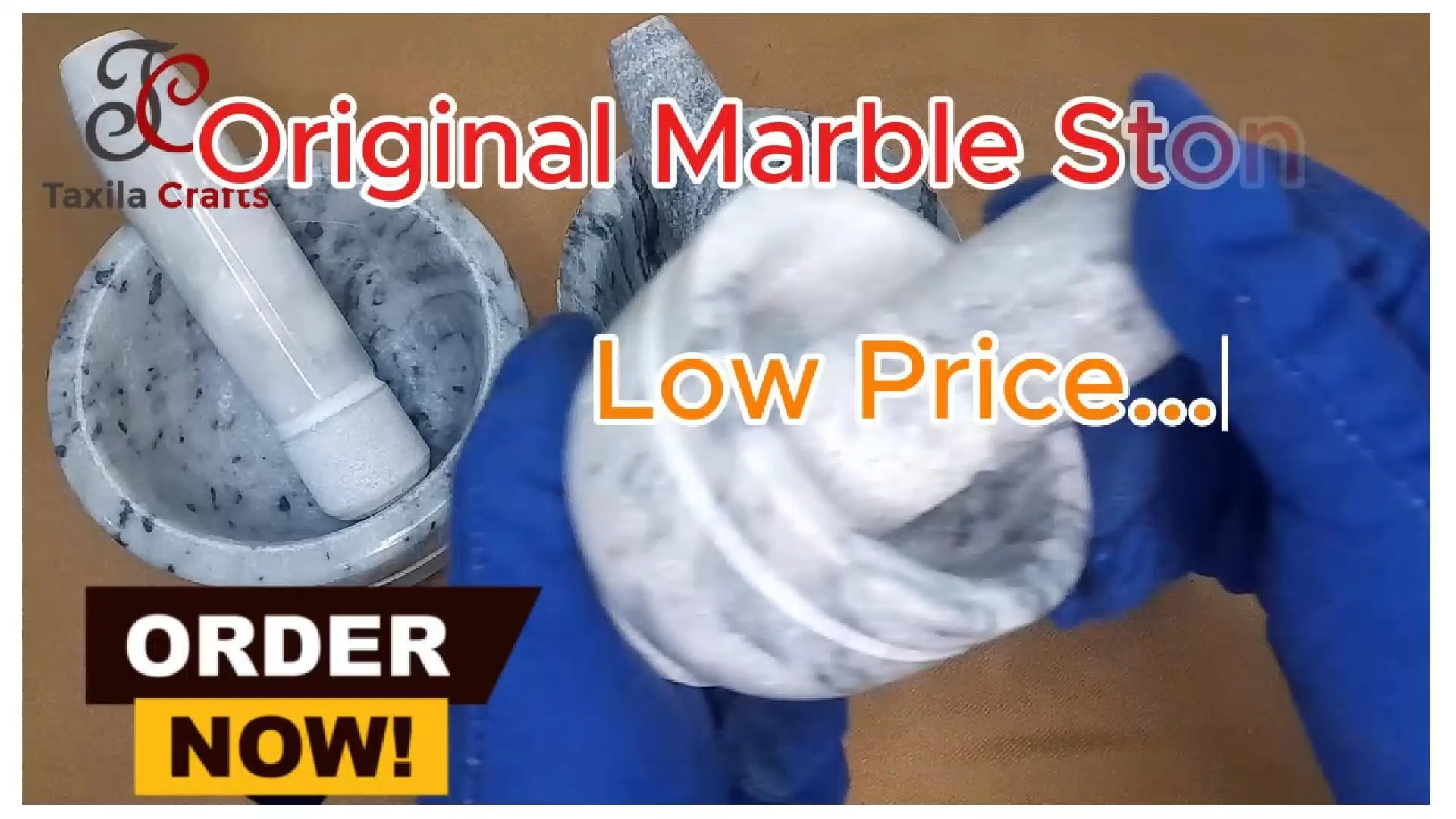 Taxila Crafts 4x3 inch Beautiful Marble Gray Imam Dasta Mortar and ...