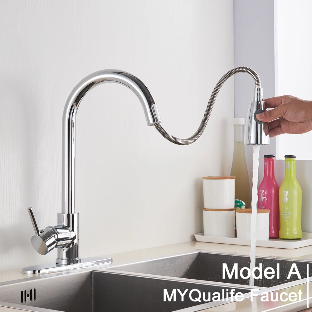 Stream & Spray Pull Out Kitchen Sink Faucet - FaucetBazaar 1