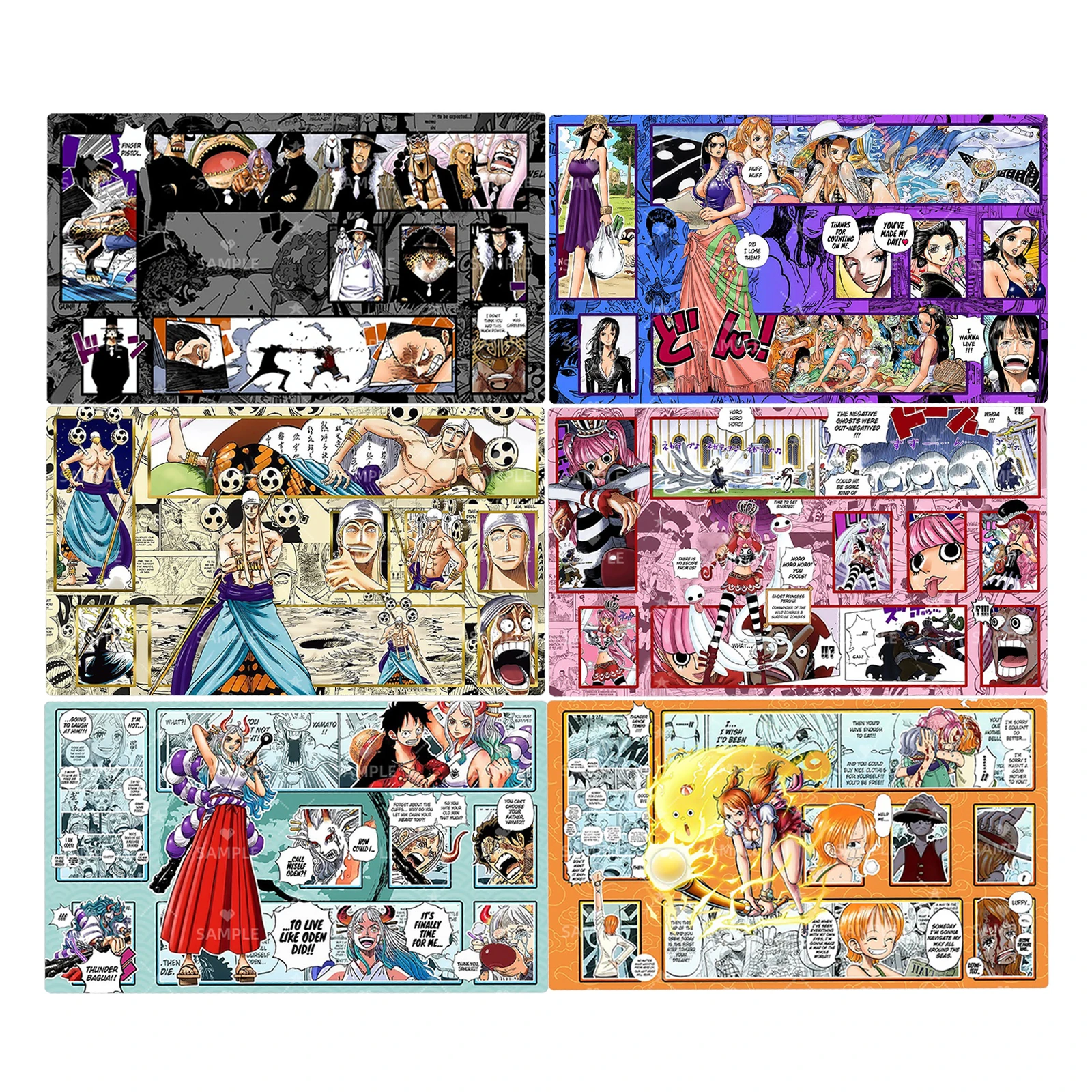 600X350X2Mm Diy One Piece Opcg Perona Nami Card Battle Mat Opcg Buggy ...