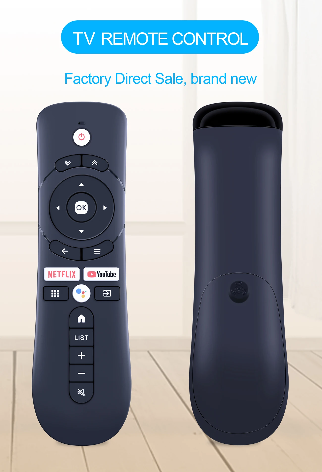 Voice-Bluetooth-Remote-Control-For-Syinix-RC-201BV-4K-UHD-Android-HDTV ...