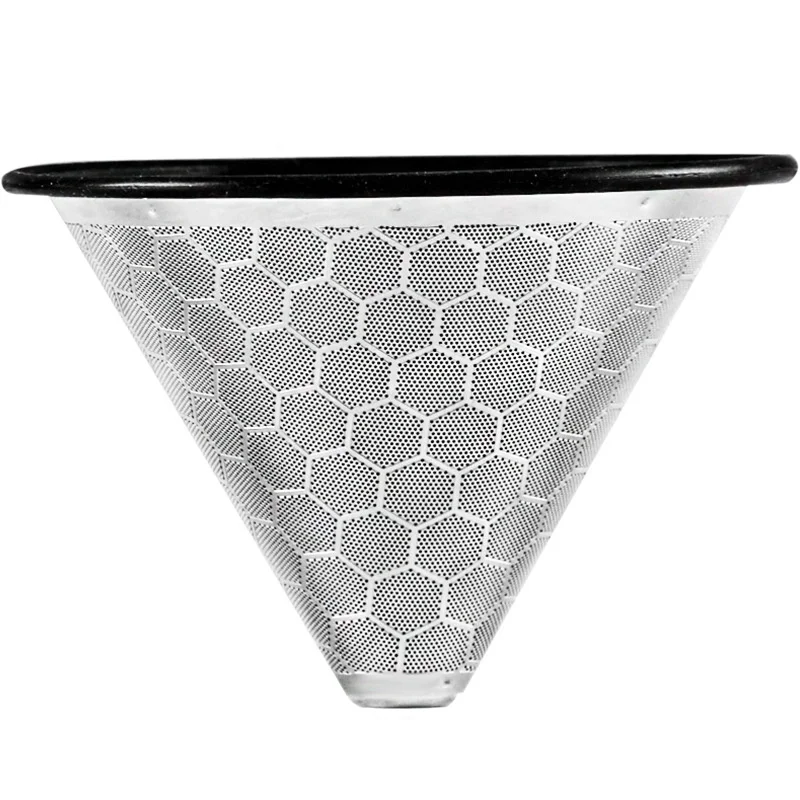 600 Mesh Coffee Filter Machines Tea Making Tools V Shape Cone Funnel ...