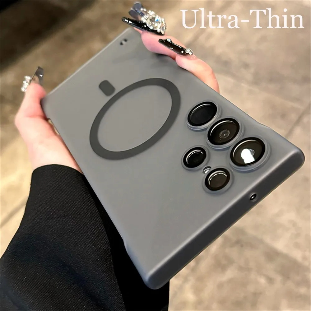 Estojo-de-carregamento-magn-tico-sem-fio-para-Samsung-Galaxy-ultra-fino-fosco-sem-moldura ...