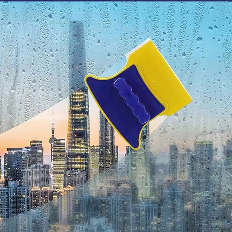 Magnetic-Glass-Cleaning-Brush-Double-sided-Glass-Cleaner-Wiper-Brush ...