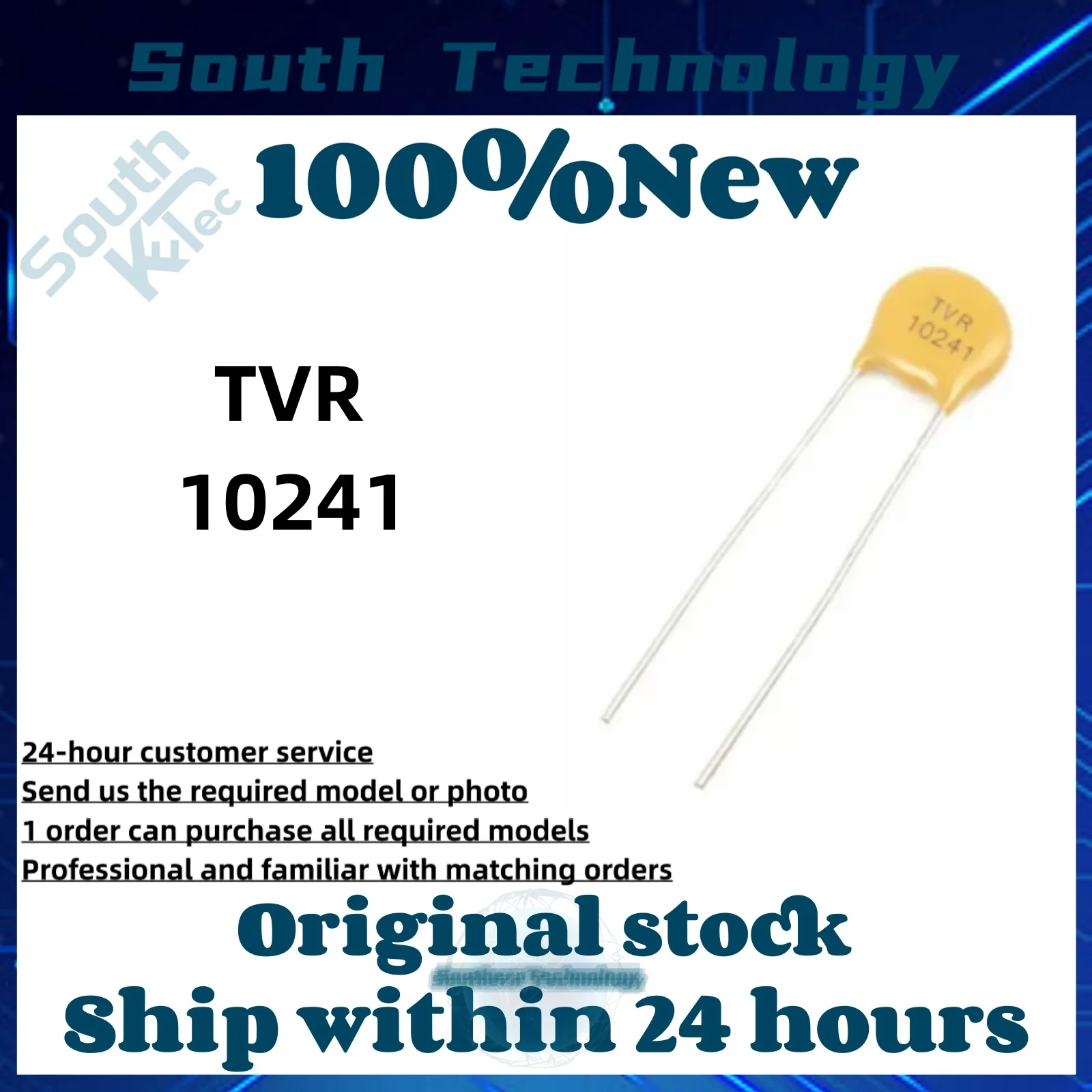 10Pcs/Lot TVR 10241 10D241K TVR10241V TVR10241 240v DIP VARISTOR METAL ...