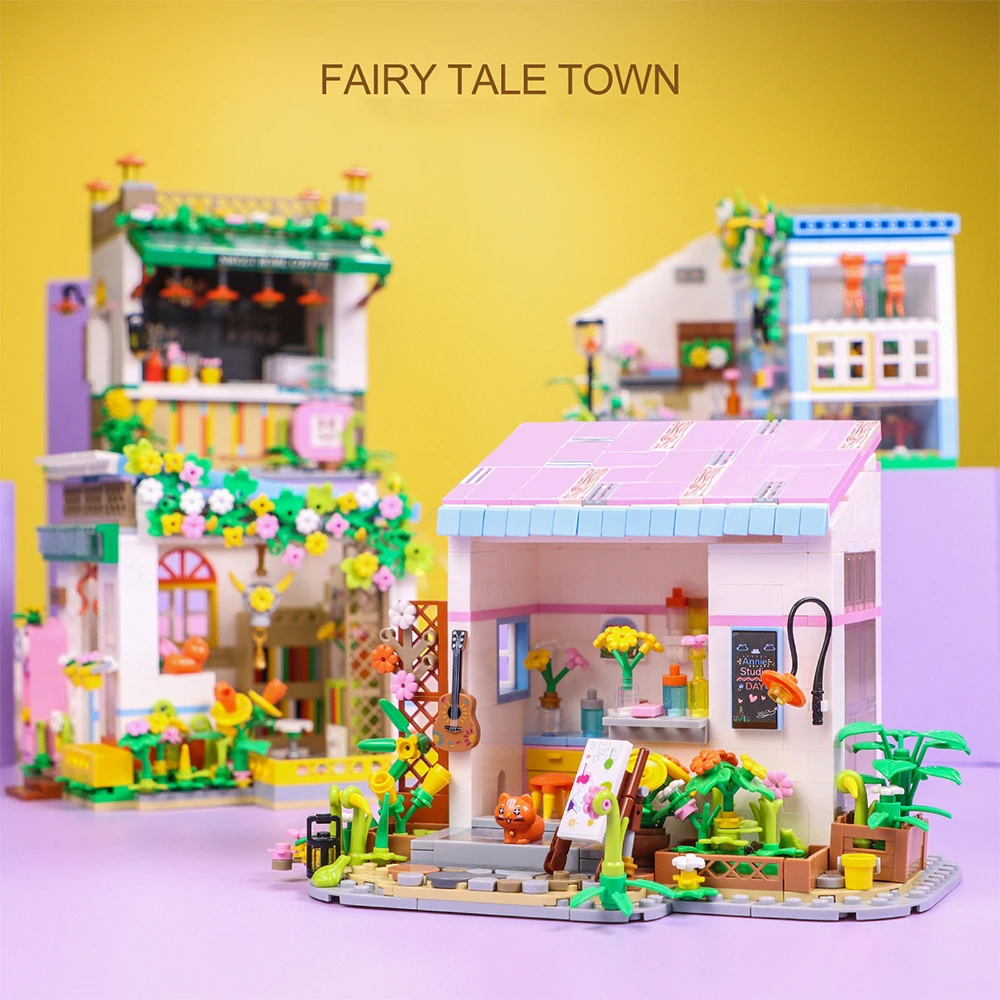 Mini-City-Street-Building-Blocks-Sets-Kits-Flower-Room-Bedroom-Micro ...