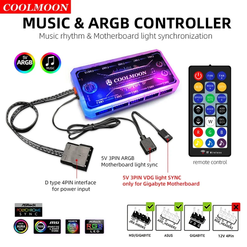 Coolmoon-Smart-Music-5V-3Pin-ARGB-Remote-Controller-HUB-for-Coolmoon ...