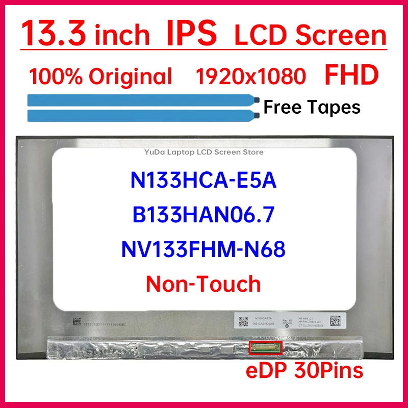 13-3-IPS-Laptop-LCD-Screen-N133HCA-E5A-B133HAN06-7-NV133FHM-N68-For-HP ...