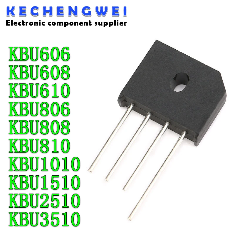 5pcs/lot KBU606 KBU610 KBU806 KBU808 KBU810 KBU1010 KBU1510 KBU2510 ...