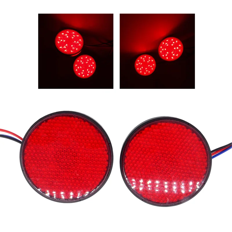 2pcs-Motorcycle-24-LED-Brake-Stop-Warning-Reflector-Light-Round-Rear ...