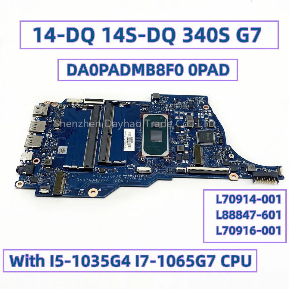 L70914-001 L88847-601 L70916-001 For HP 14-DQ 14S-DQ 340S G7 Laptop ...