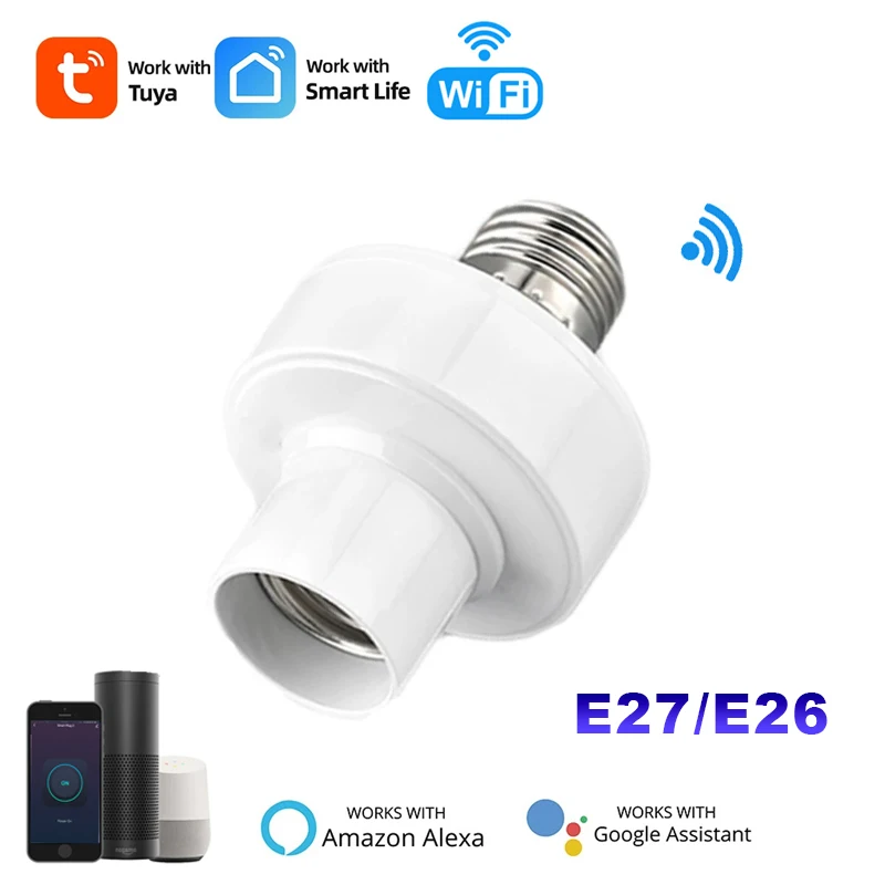 Tuya-WiFi-Smart-Light-Socket-Adapter-E27-E26-Lamp-Bulb-Holder-Base-AC85 ...