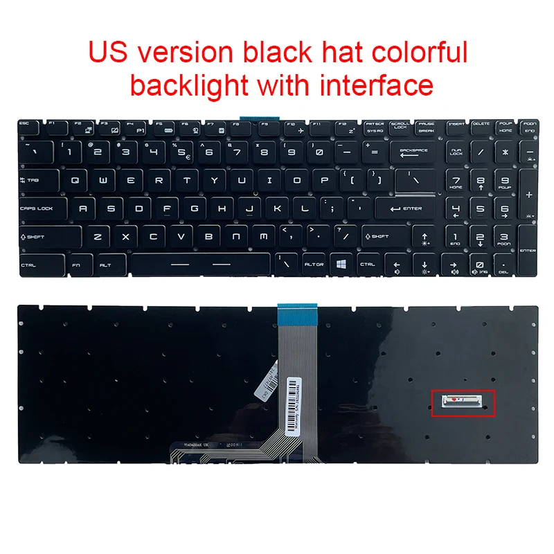 Per key RGB backlit full color English Keyboard for MSI GE63 GE73 GS73 ...