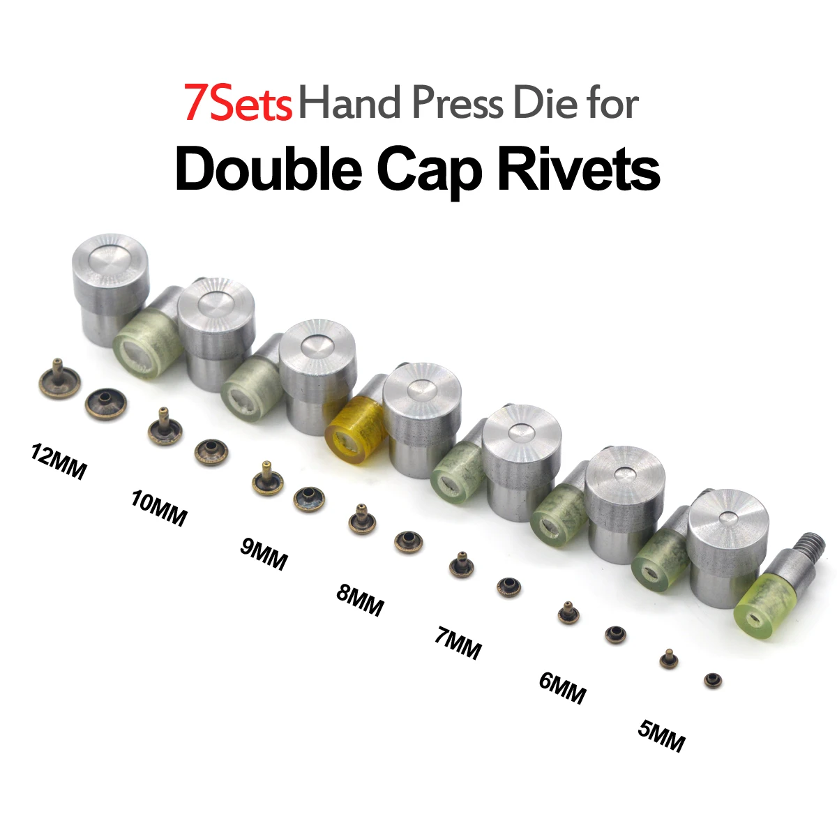 KALASO-7Sets-Double-Cap-Rivets-Dies-Mould-Tool-For-Hand-Press-Machine ...