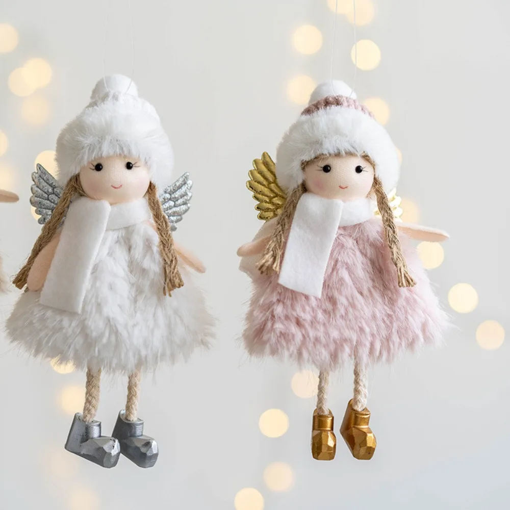 2024-New-Year-Gift-White-Pink-Christmas-Angel-Doll-Tree-Ornament-Xmas ...