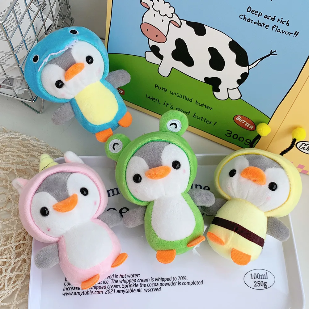 Creative cute cosplay costume Dress Penguin plush toy bag pendant ...