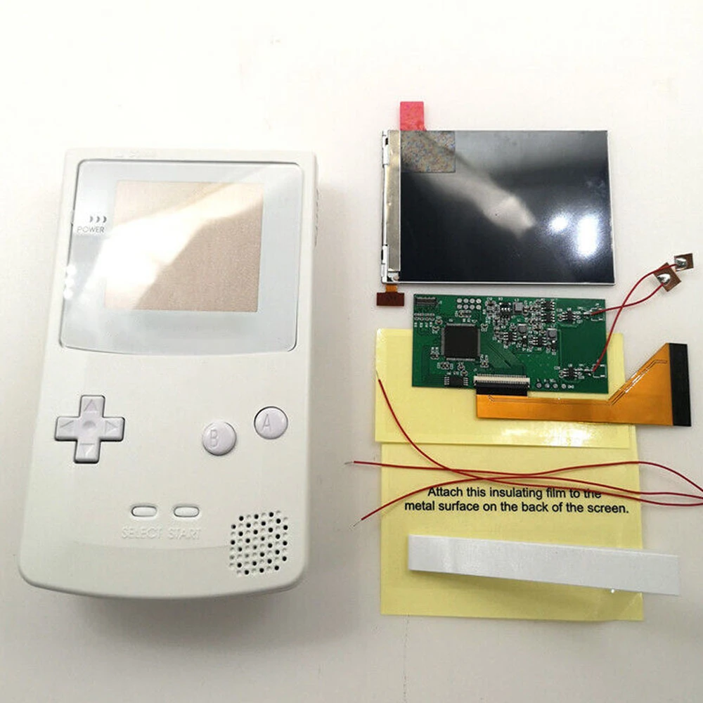 Backlight Lcd Mod Kit | Gbc Replacement Shell | Gbc Pre Cut Shell ...