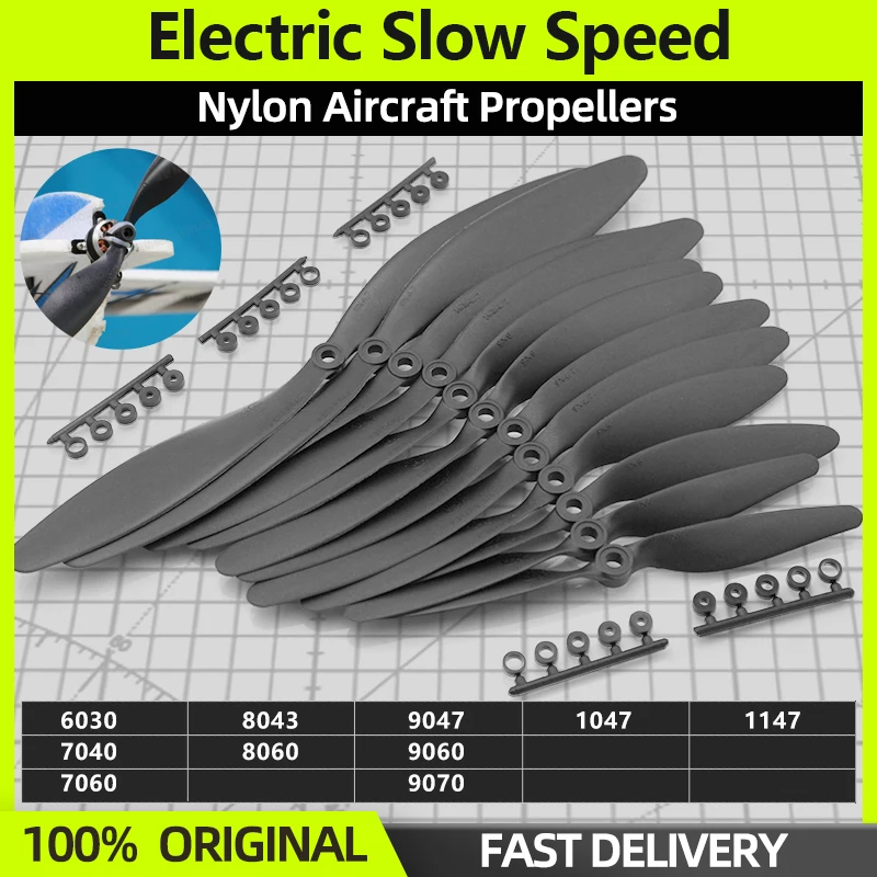 10PCS-High-Efficiency-Slow-Speed-Propeller-6030-7040-7060-8043-8060 ...