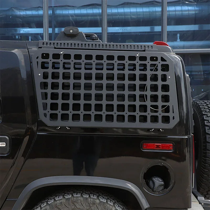 For-Hummer-H2-03-09-Aluminum-Alloy-Black-Car-Rear-Window-Glass-Folding ...