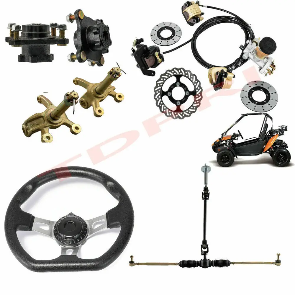 Go-Kart-ATV-Quad-Brake-Caliper-Assembly-Kit-4-Stud-Hub-Stub-Axle-Front ...