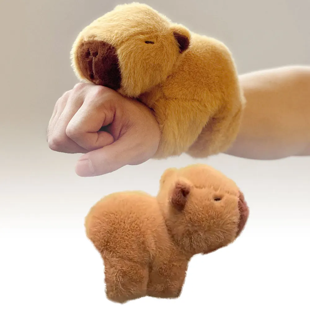 Pulsera-de-felpa-Kawaii-Capybara-Snap-Band-juguete-suave-de-animales ...