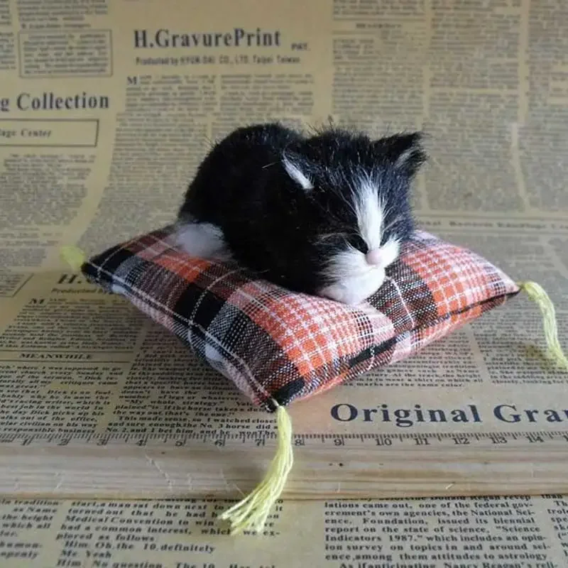 Simulation-Cat-Toy-Ornaments-Simulation-Animal-Flower-Cat-Cloth-Cushion ...