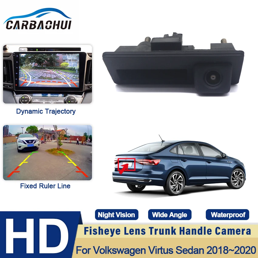 Car Trunk Handle Camera For Volkswagen For VW Virtus 2018 2019 2020 CCD ...