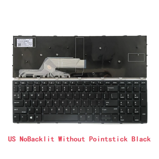 Laptop Keyboard For HP ProBook 650 G4 650 G5 L09593-001 With Black ...