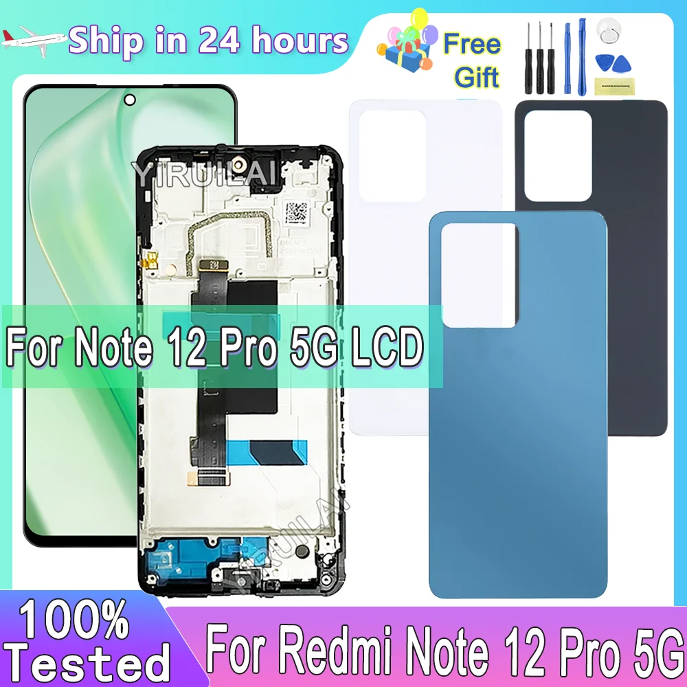 TFT para Xiaomi Redmi Note 12 Pro 5G pantalla LCD con marco para Redmi ...