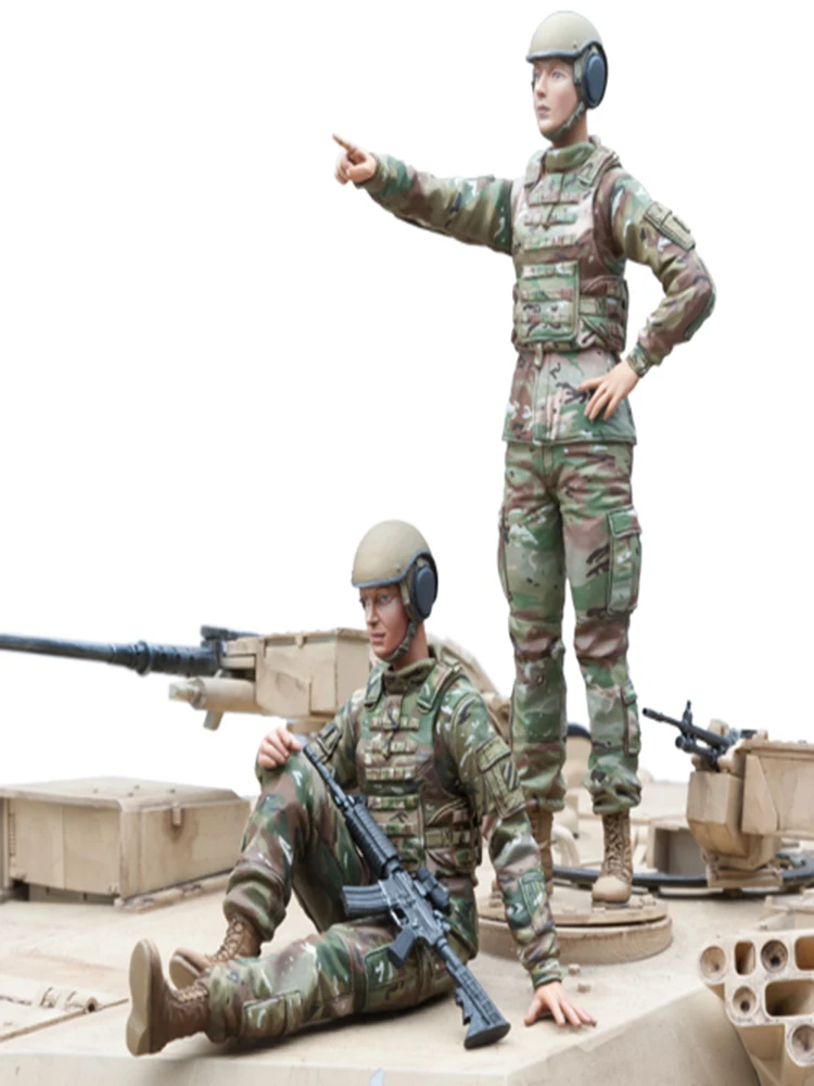 New-Unassembled-1-16-U-S-Army-Female-2-soldier-WITHOUT-TANK-Resin-Kit ...