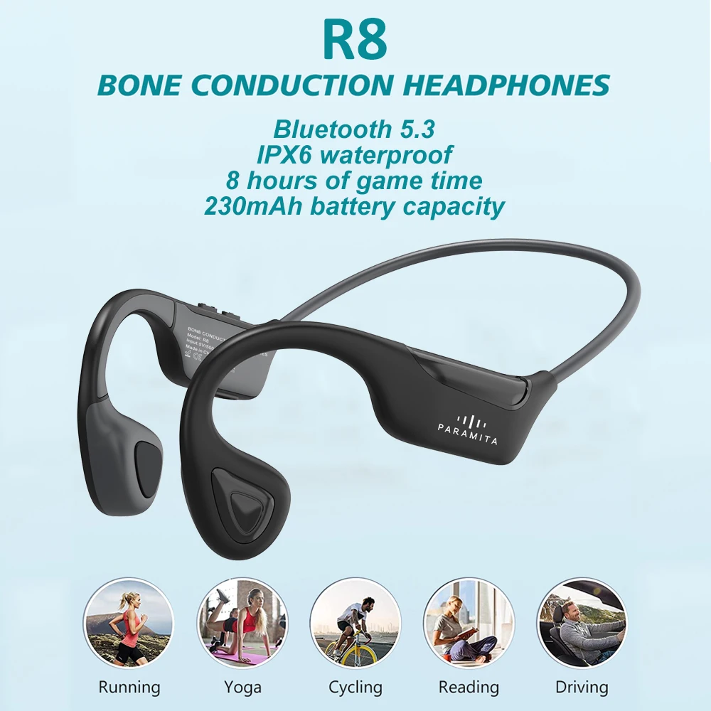 PARAMITA-R8-Real-Bone-Conduction-Bluetooth-Headphone-Wireless-BT5-3 ...