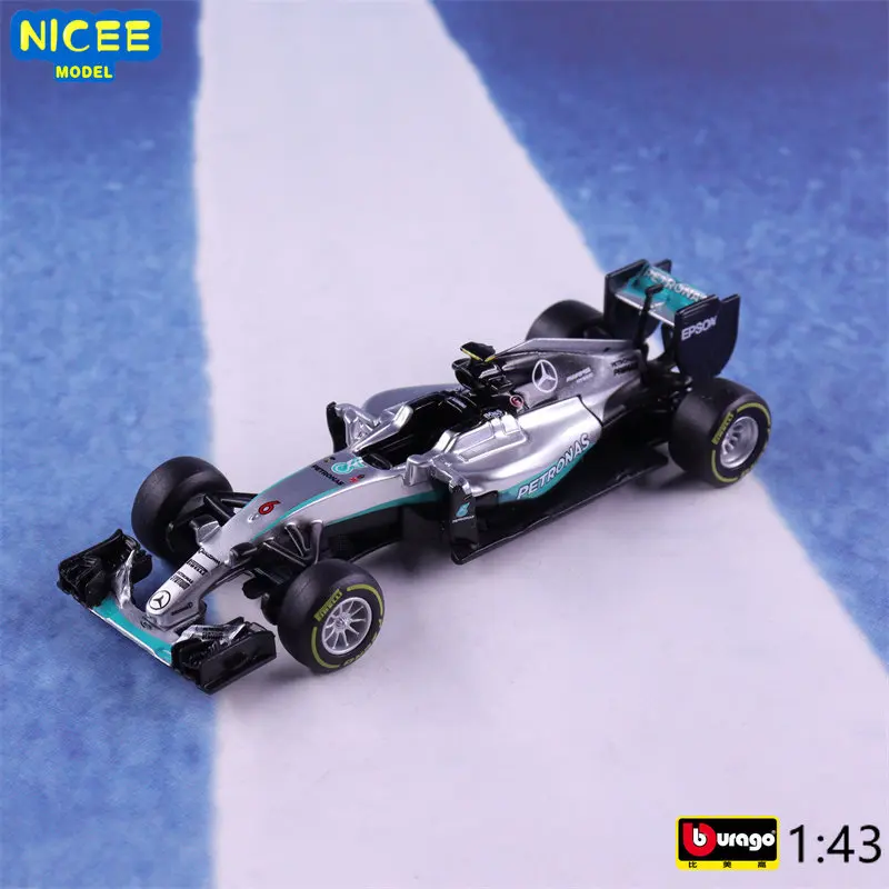 Bburago 1:43 2016 Mercedes F1 W07 Hybrid #6 Nico Rosberg #44 Lewis ...