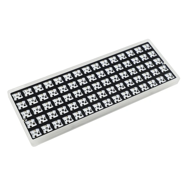 YMDK-Ortholinear Layout RGB PCB Kit de Teclado Mecânico, VIA Acrílico ...
