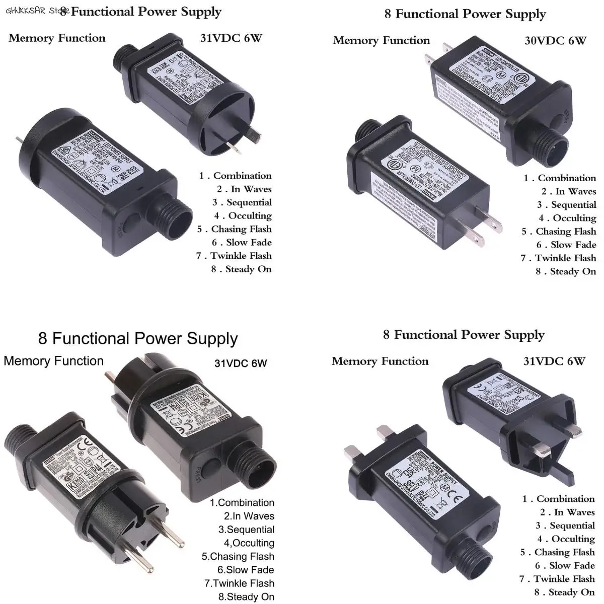 AC-220V-To-31VDC-6W-8-Functional-SELV-LED-Lamp-Driver-EU-Plug-Switch ...