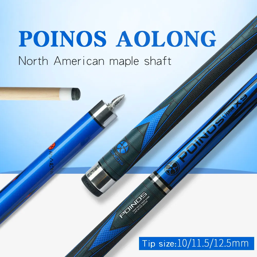 PREOAIDR-Poinos-AOLONG-Pool-Cue-Maple-Shaft-10-11-5-12-5mm-Tip-XTC ...