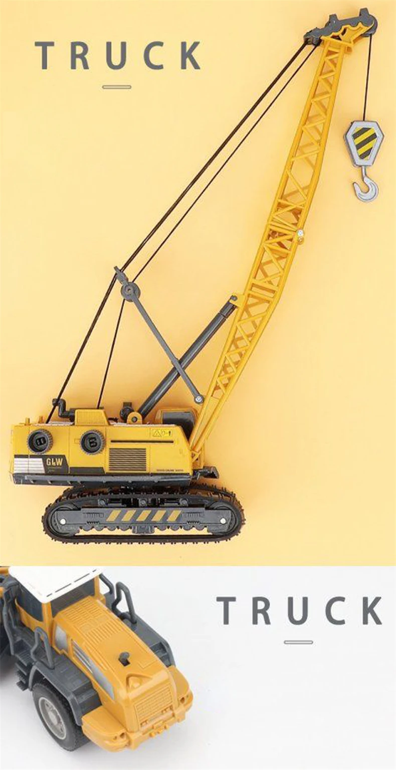 Excavatrice de couleur Tracteur jouet grue pelleteuse Bulldozer, 5 ...
