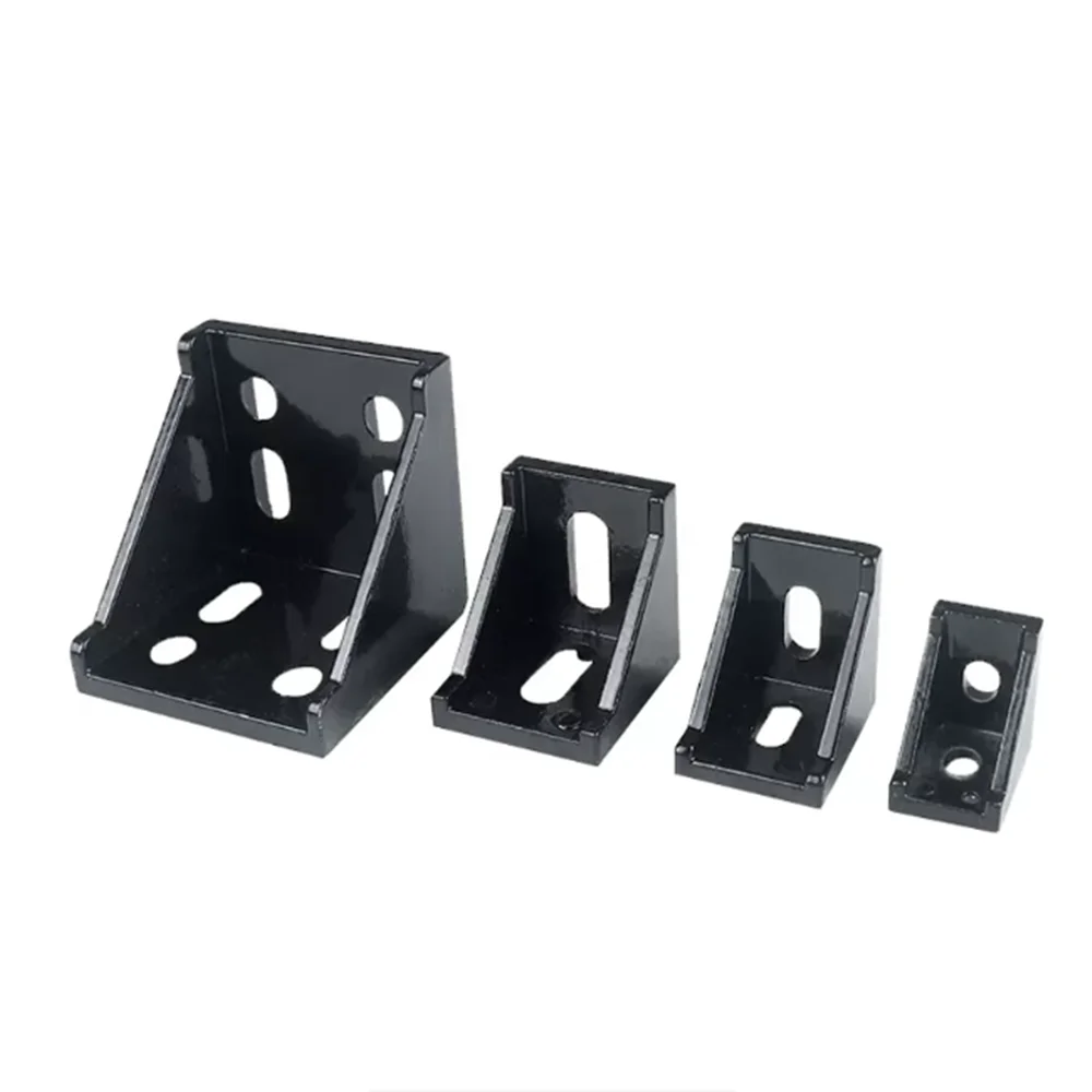 5pcs Black Angle Code Corner Bracket For Aluminum Profiles 2020 3030 ...